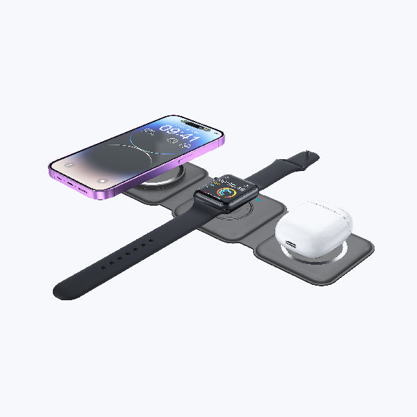 Mag Trifold 3-in-1 Foldable Wireless Charger – Mazer Official Store